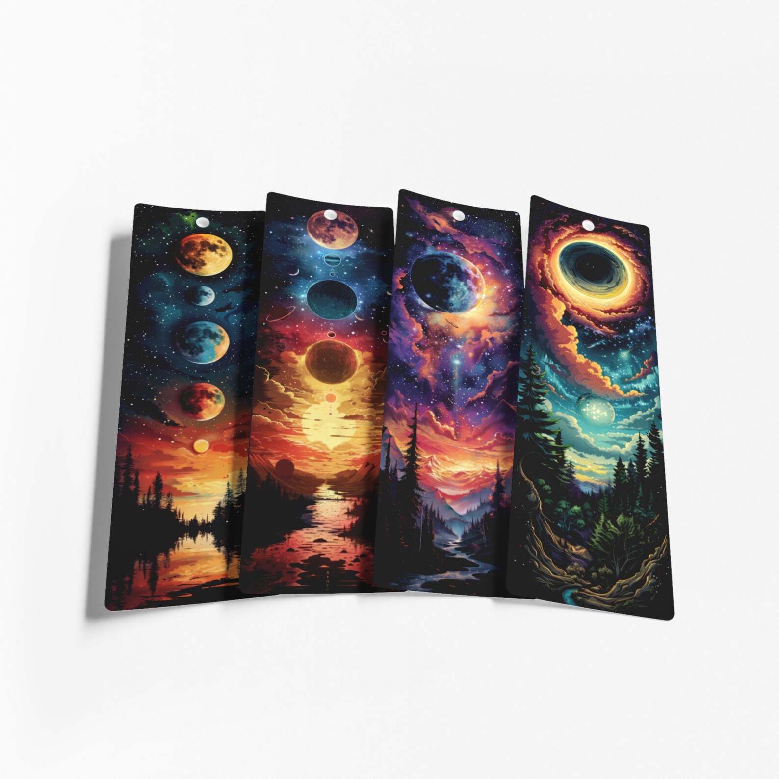 20 Planets Bookmarks, Galaxy Bookmark Set, Galaxy Sublimation, Bookmark ...
