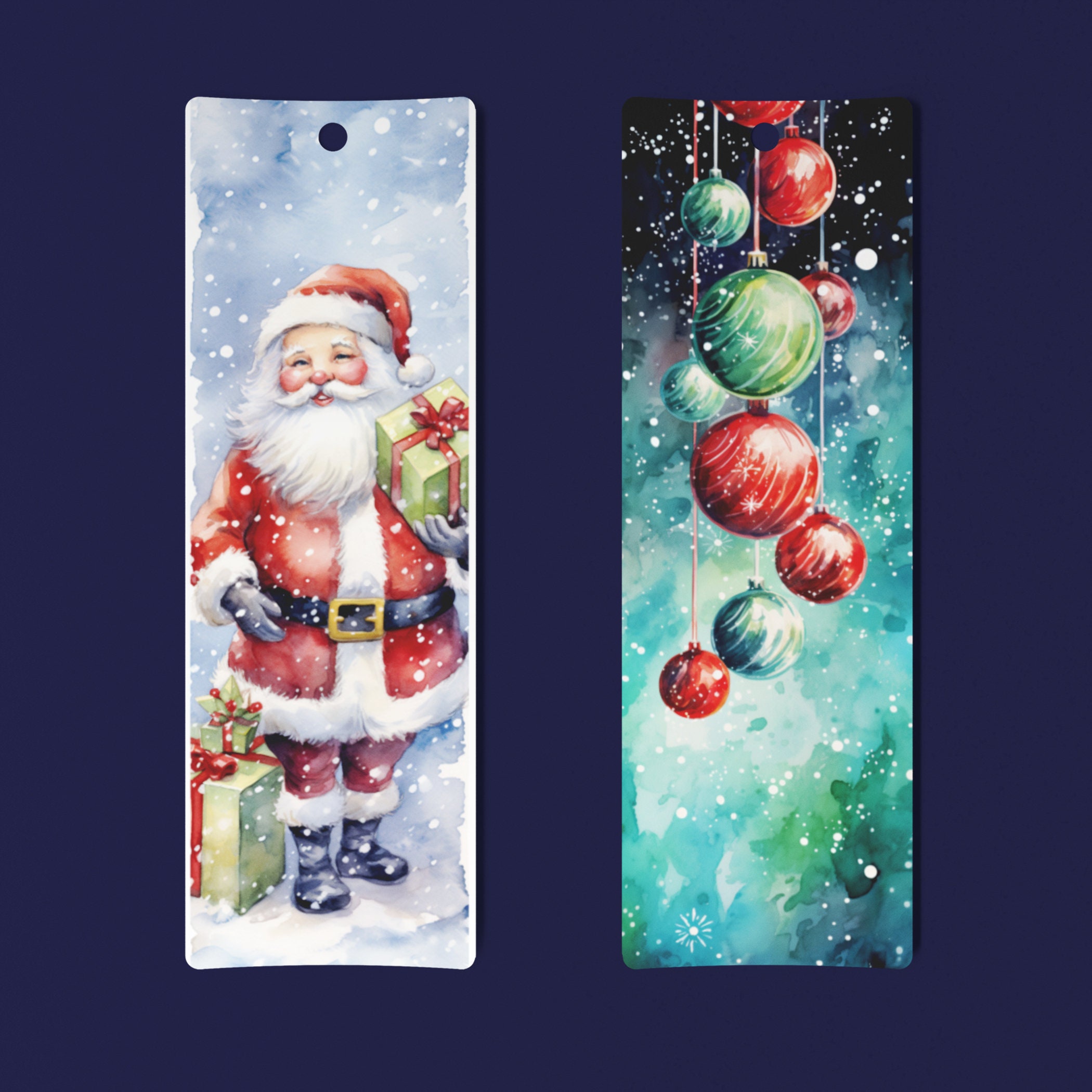 20 Christmas Design Bookmarks, Printable Bookmarks, Sublimation ...