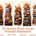 20 Autumn Books Bookmarks Autumn Printable Bookmarks - Etsy