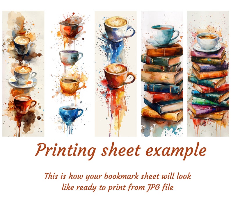 20 Coffee Printable Bookmarks, Coffee Printables, Coffee Lovers ...