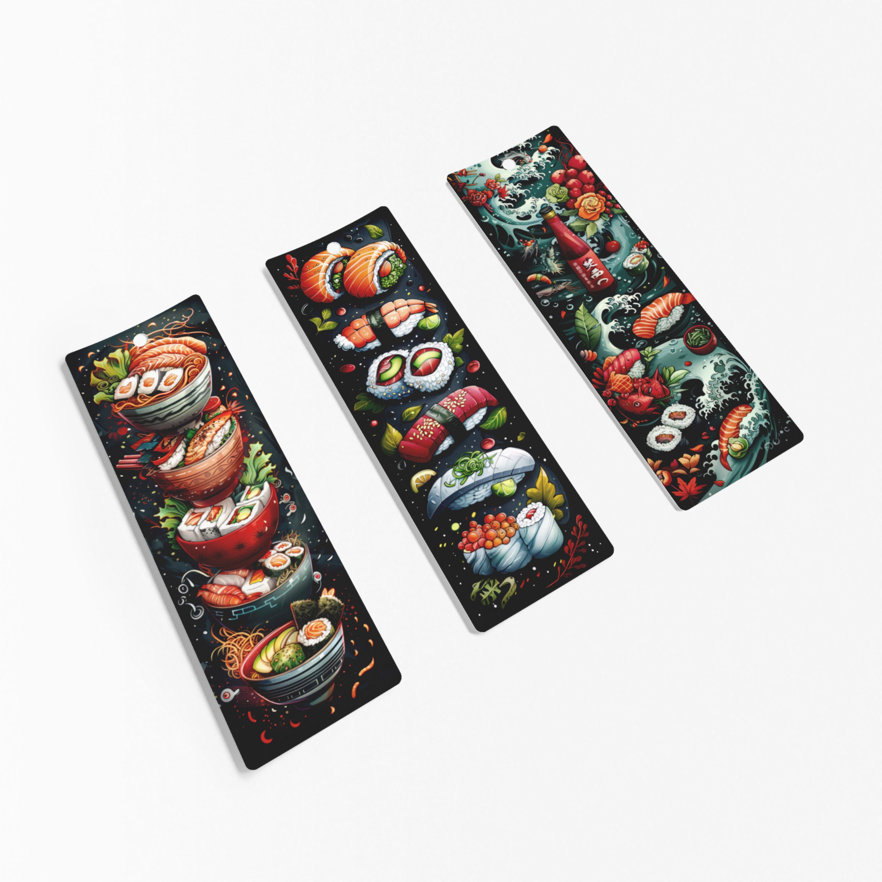 20 Kawaii Sushi Bookmarks, Printable Bookmarks, Sublimation Bookmark ...