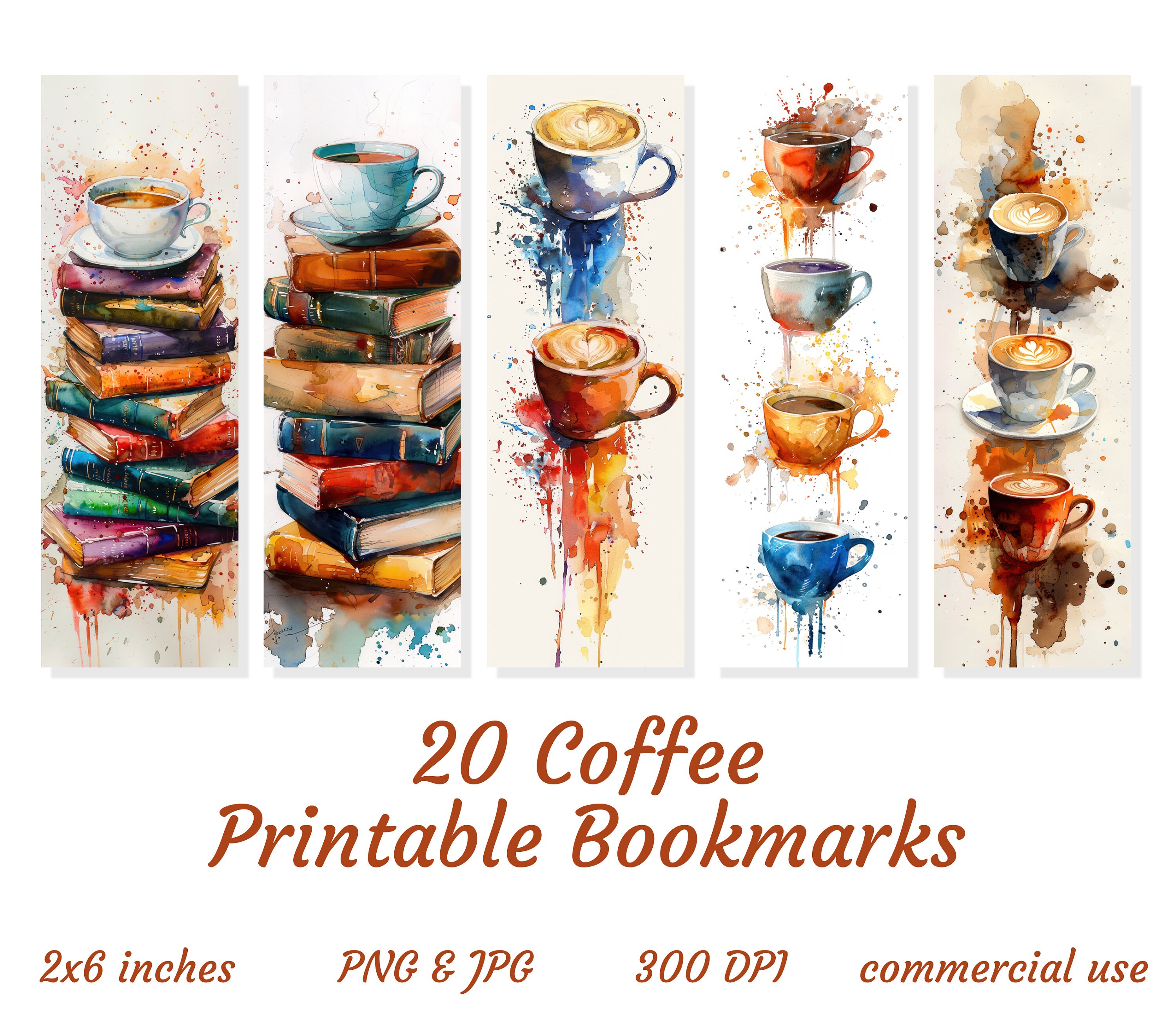 20 Coffee Printable Bookmarks, Coffee Printables, Coffee Lovers ...