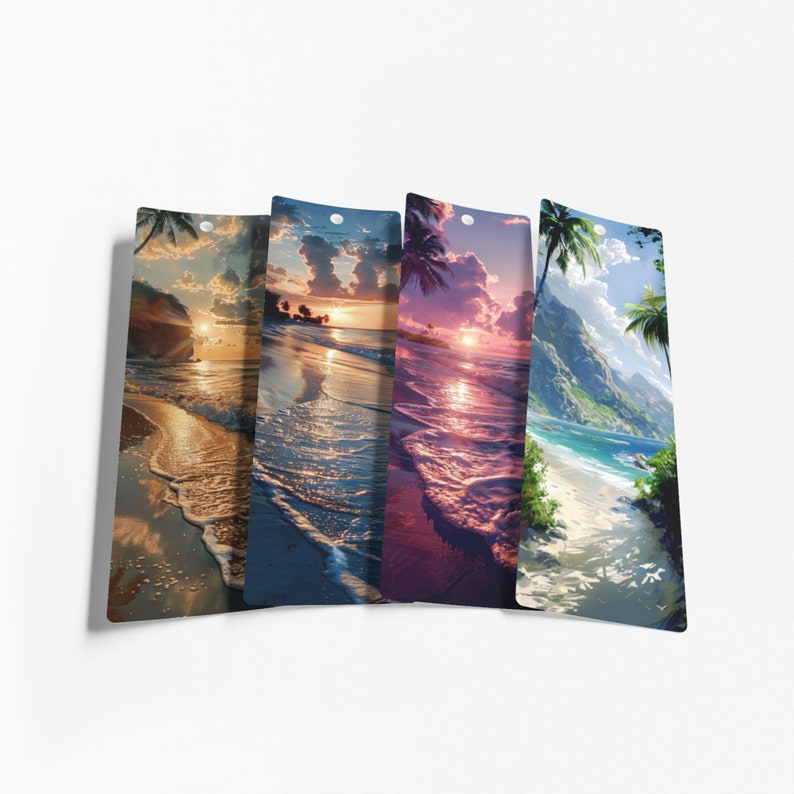 20 Beach Bookmarks, Printable Bookmarks, Summer Bookmarks, Sublimation ...