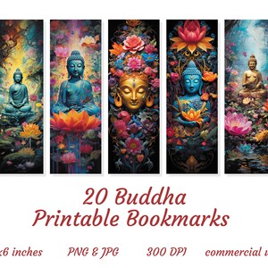 20 Buddha Bookmark Designs, Printable Bookmarks, Zen Bookmarks ...