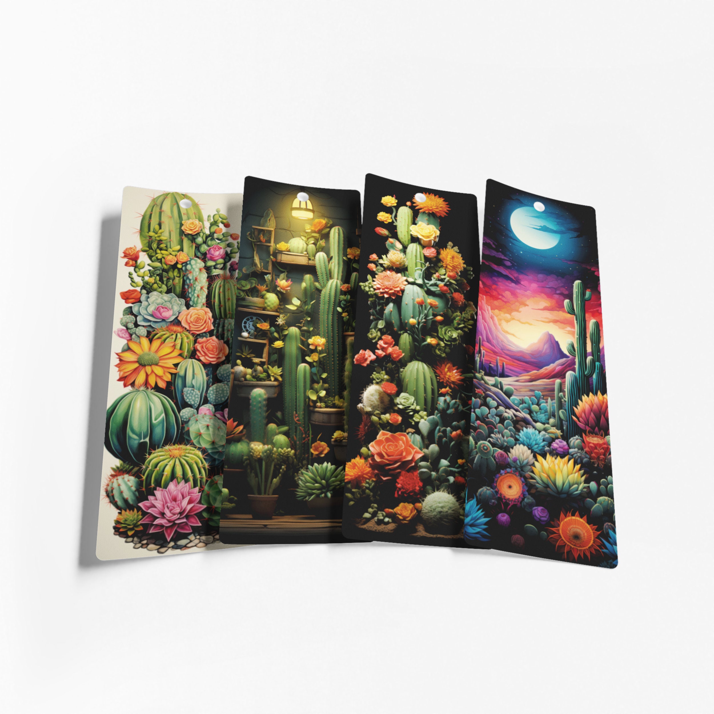 20 Cactus Bookmark Designs Printable Bookmarks Nature - Etsy