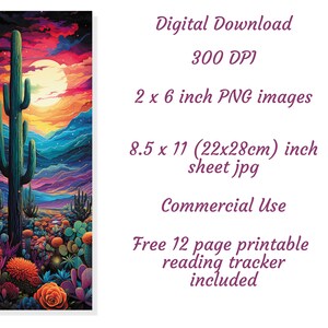 20 Cactus Bookmark Designs, Printable Bookmarks, Nature Bookmarks ...