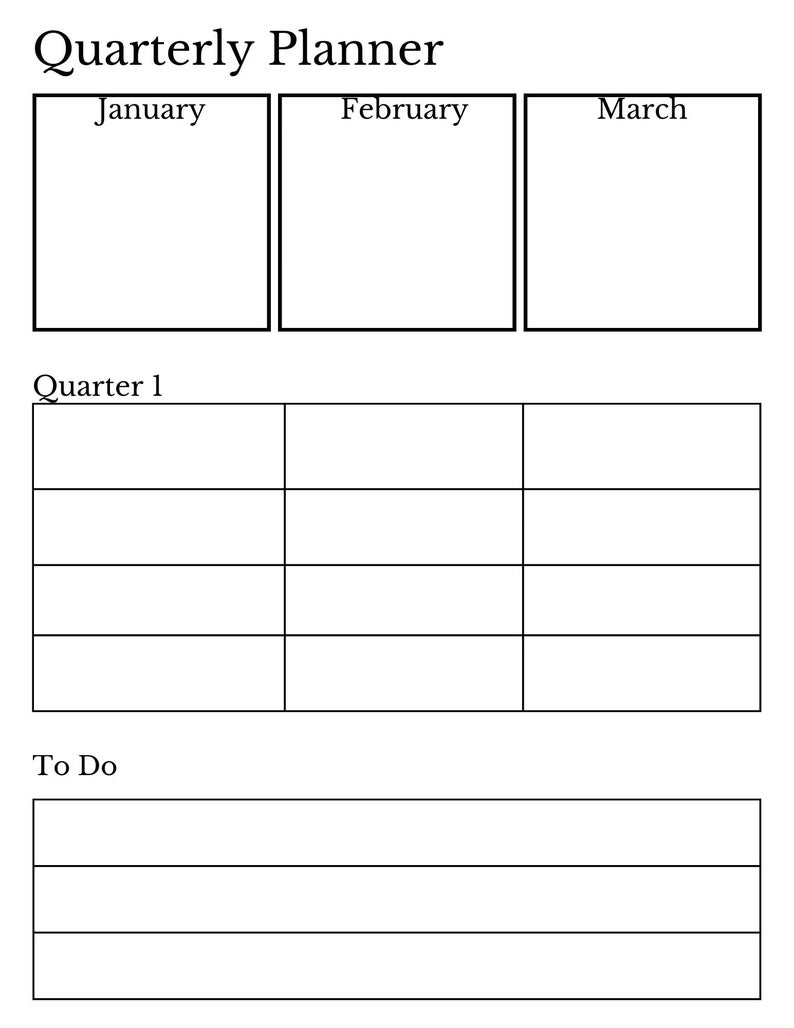 Quarterly Planner - Etsy