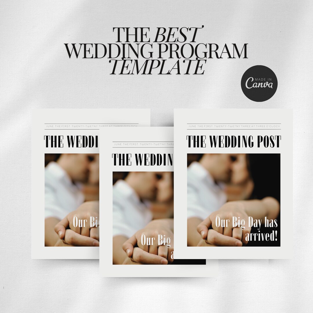Newspaper Program, Editable Infographic Newspaper, Folded Order of ...