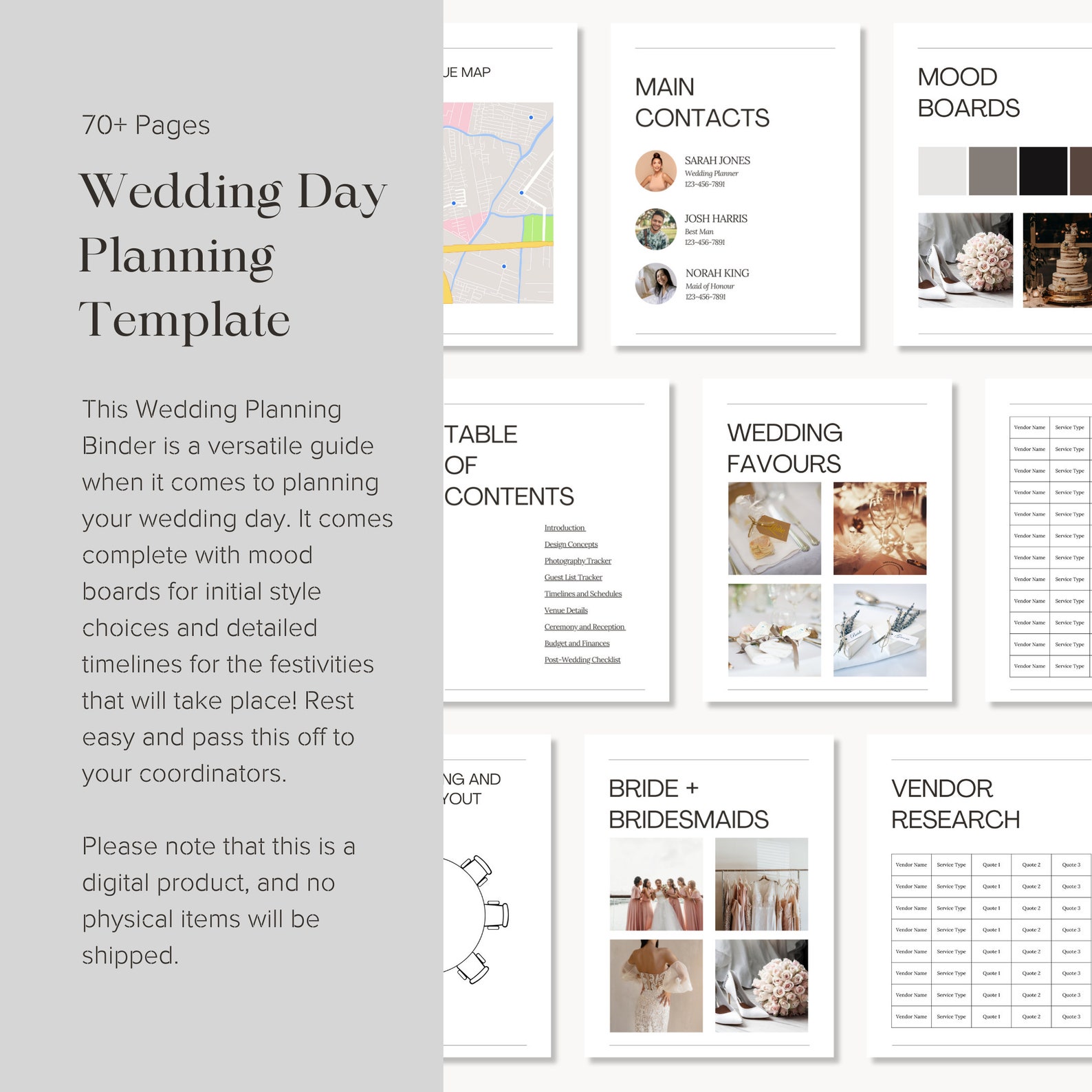 Ultimate Canva Wedding Organizer Printable Wedding Binder, Day-of ...