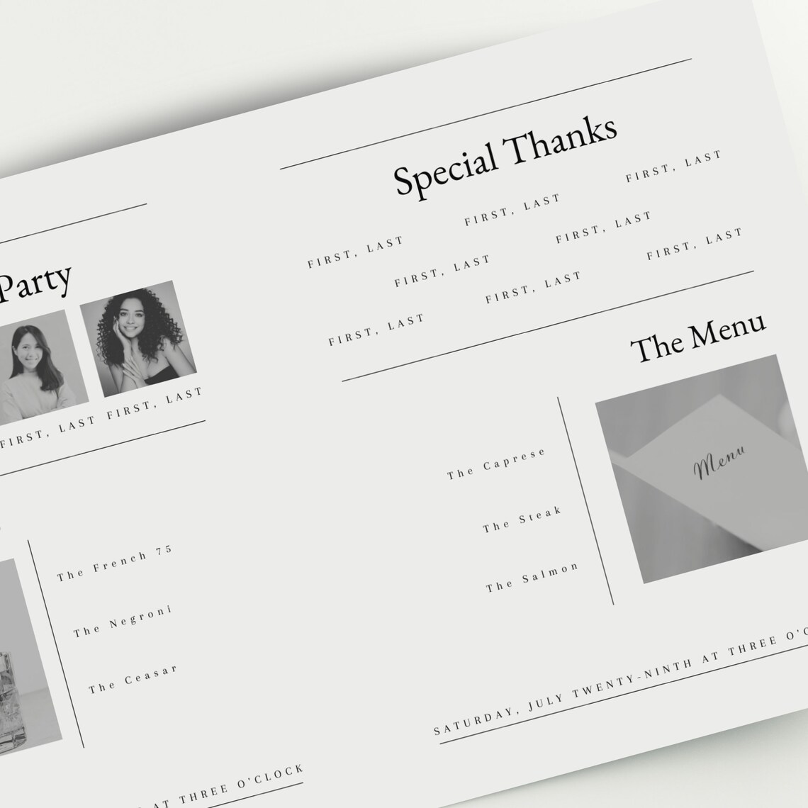 Editable Wedding Newspaper Template Canva Wedding Booklet - Etsy Canada