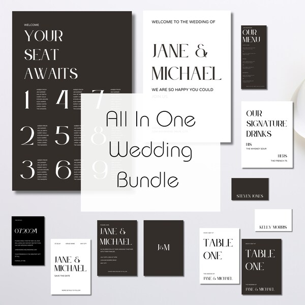 Complete Set Wedding Invitations - Etsy
