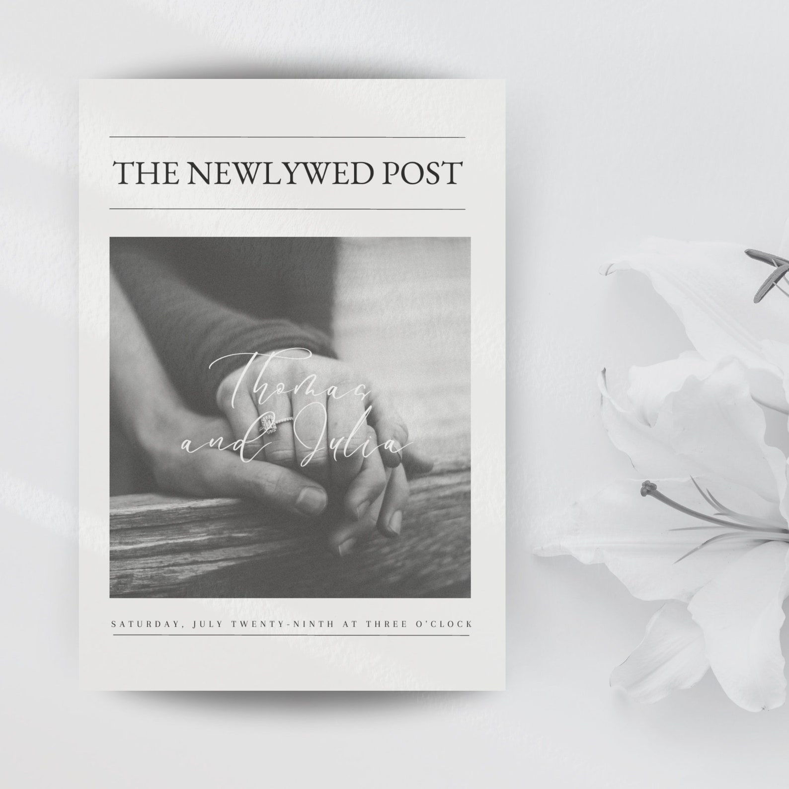 Editable Wedding Newspaper Template Canva Wedding Booklet - Etsy Canada