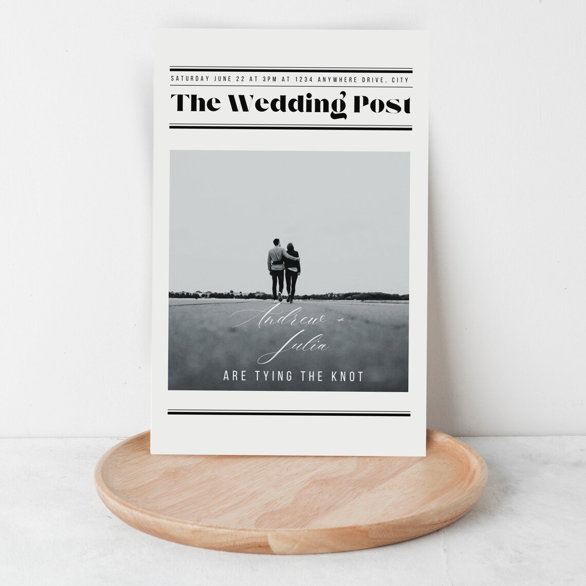 Printable Wedding Newspaper Template, Fun Editable Wedding Newspaper ...