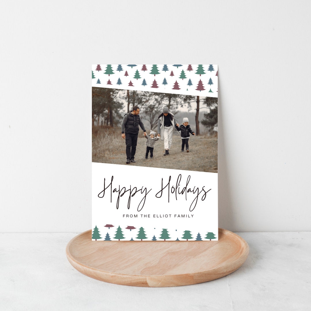 Printable Christmas Card Fully Customizable Holiday Card - Etsy