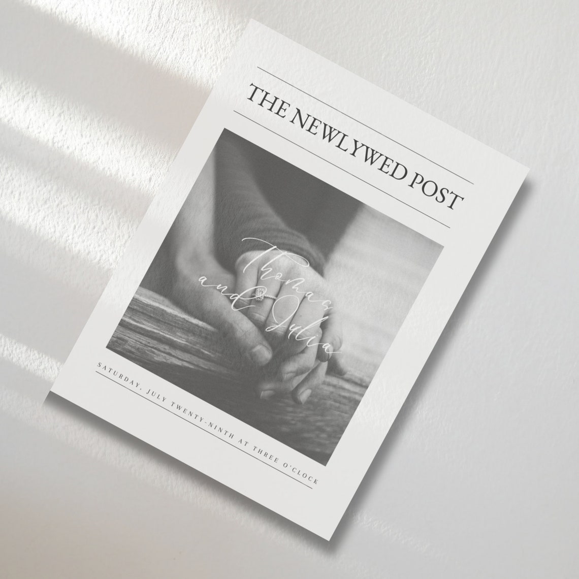 Editable Wedding Newspaper Template Canva Wedding Booklet - Etsy Canada