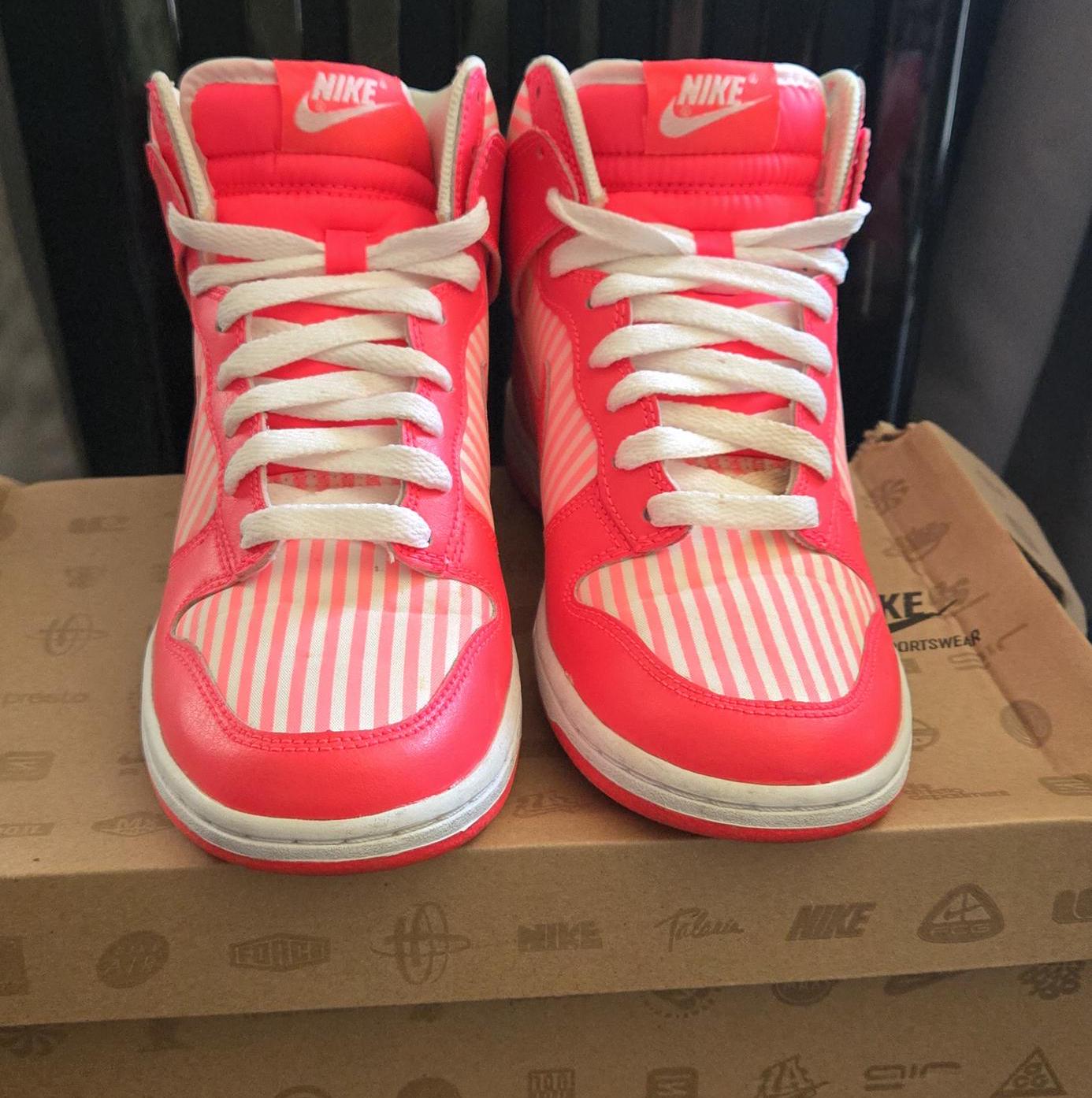 Nike Dunk Skinny High Hot Punch Pink Striped Sneakers Size 6.5 - Etsy