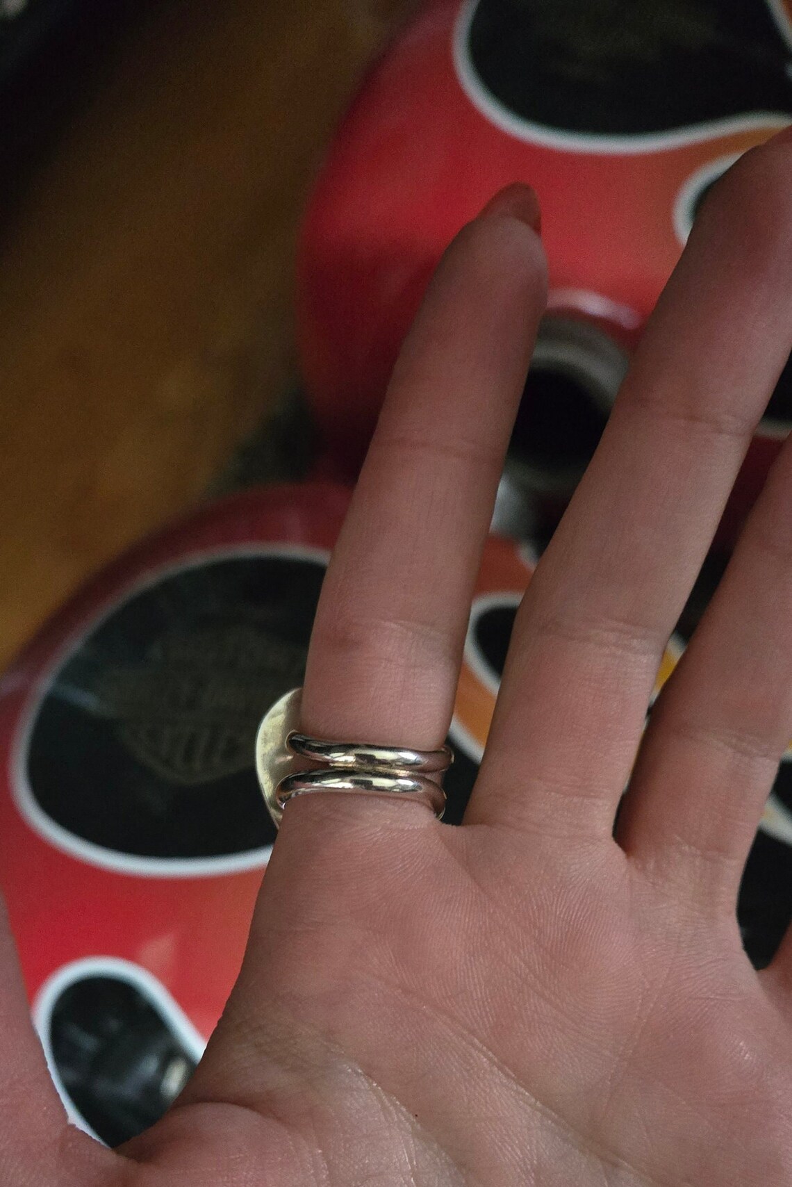 Billiard Ball Sterling Silver Heart Shaped Ring 11 - Etsy