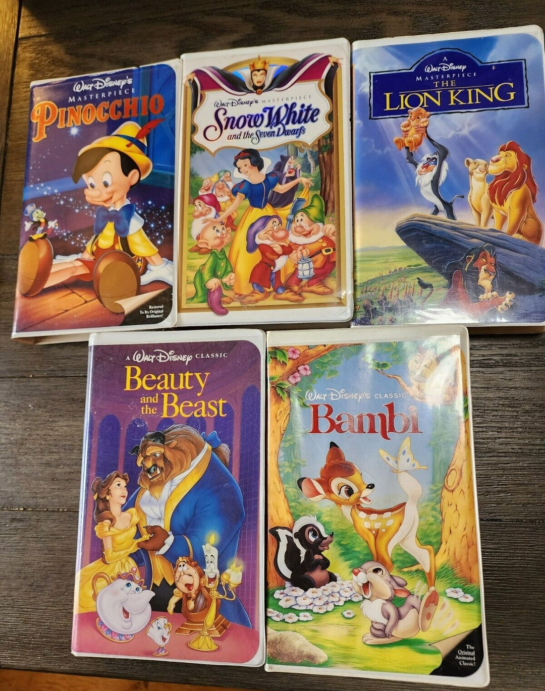 Lot of 5 Walt Disney Classic VHS Tapes in Original Cases Lion King ...