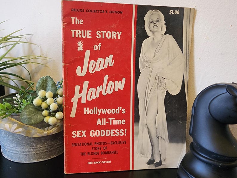 1964 the True Story of Jean Harlow Magazine, Vintage, Old Hollywood ...