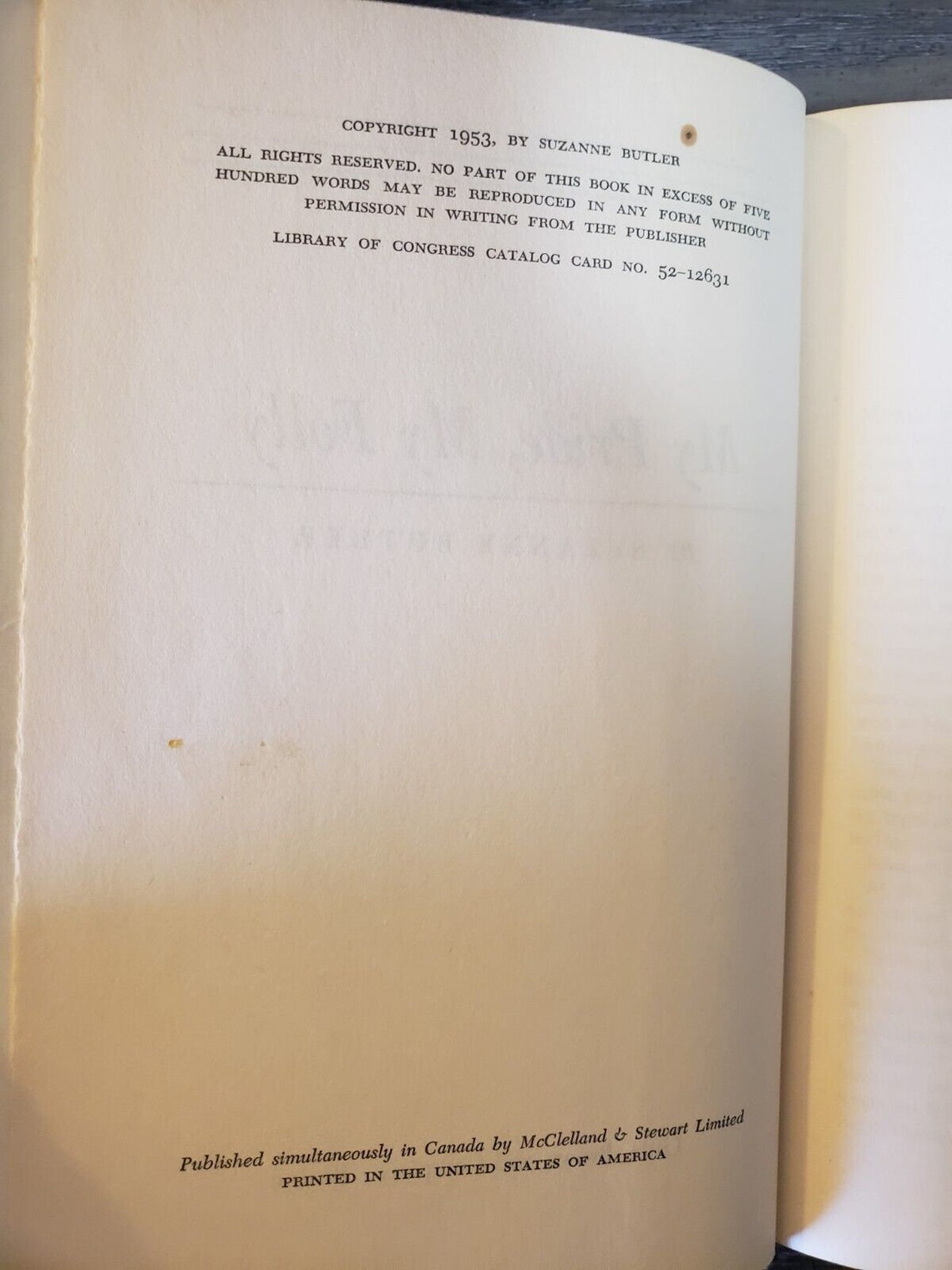 My Pride, My Folly Suzanne Butler 1953 Book Club Edition Vtg 50s ...