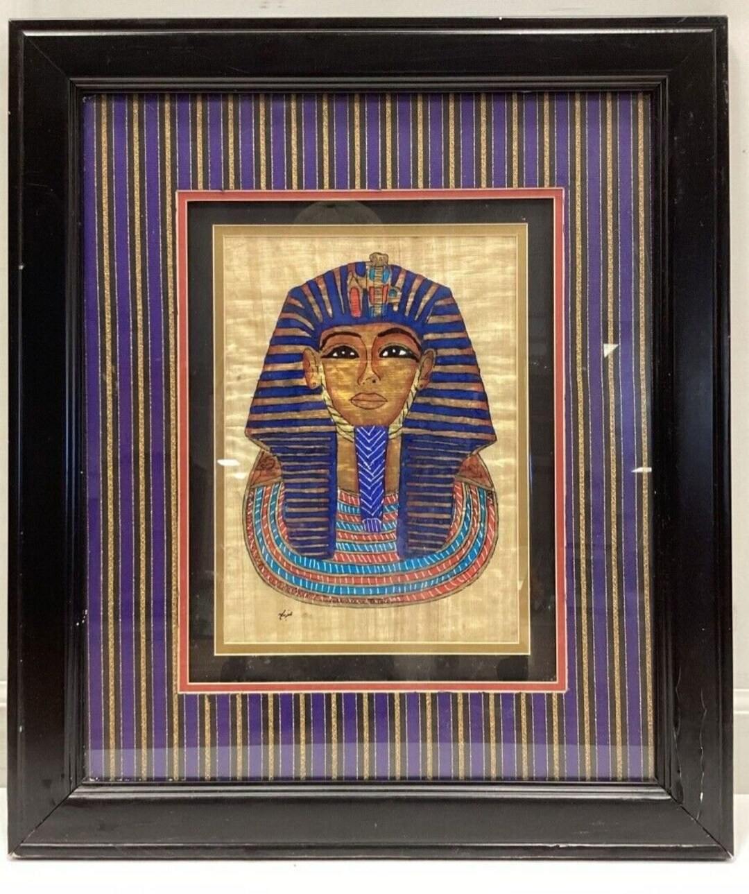 Signed Hand Painted Papyrus Framed 21 X 1 X 24.5 - Etsy