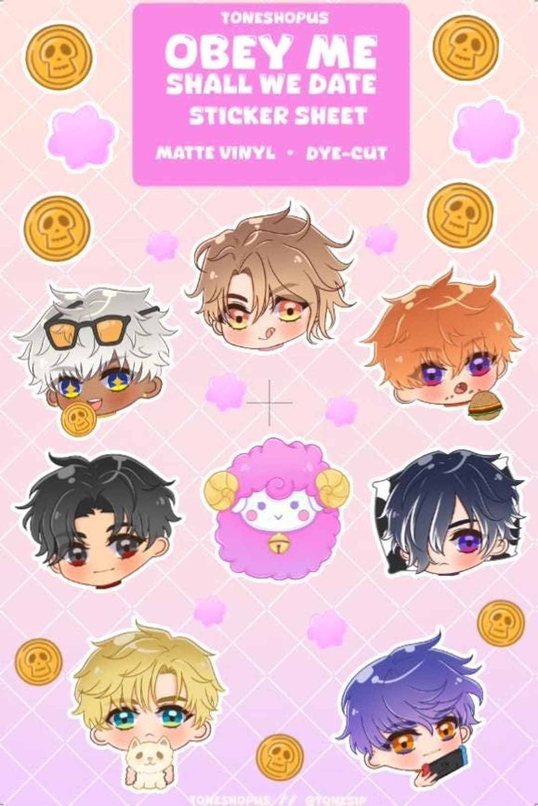 Obey Me! Shall We Date Holographic Chibis Sticker Sheet Version 1 | 8 ...