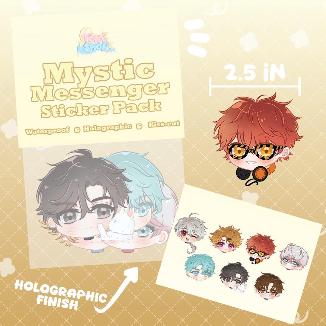 Mystic Messenger Chibi Sticker Pack | Zen, Yoosung, Saeran, V, 707 ...