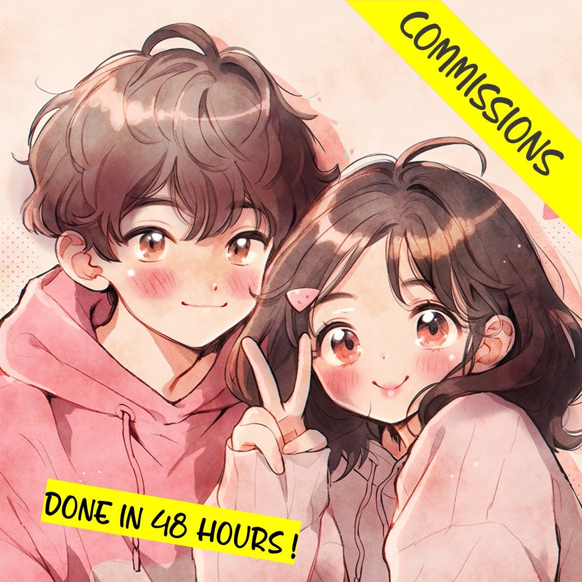 Simple Anime Couples Drawing