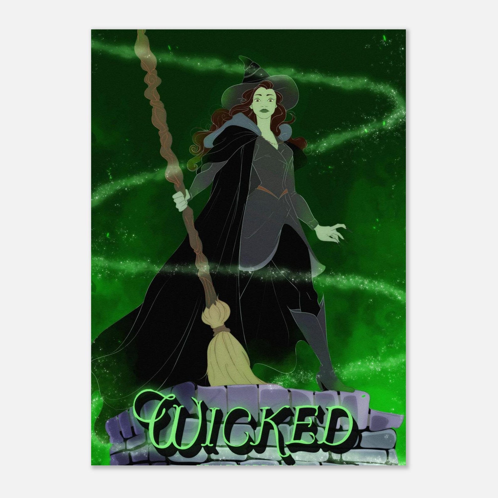 Elphaba - WICKED FOR GOOD - Cartoon Style Poster - Etsy Canada
