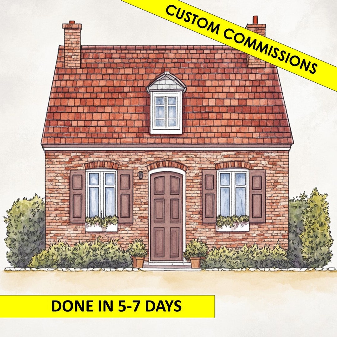 DIGITAL Custom Drawing House Personalized House Drawing Home Customed ...