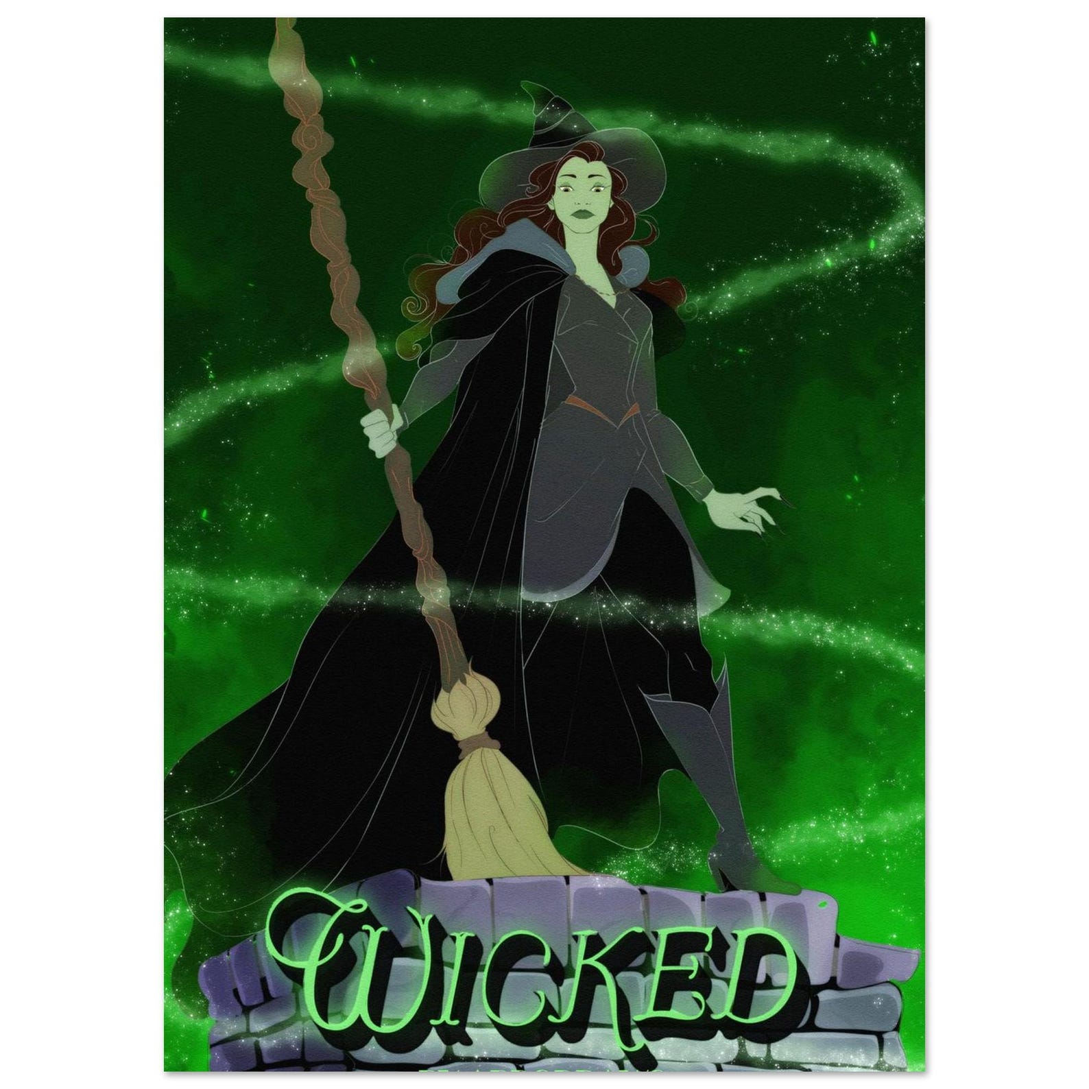 Elphaba - WICKED FOR GOOD - Cartoon Style Poster - Etsy