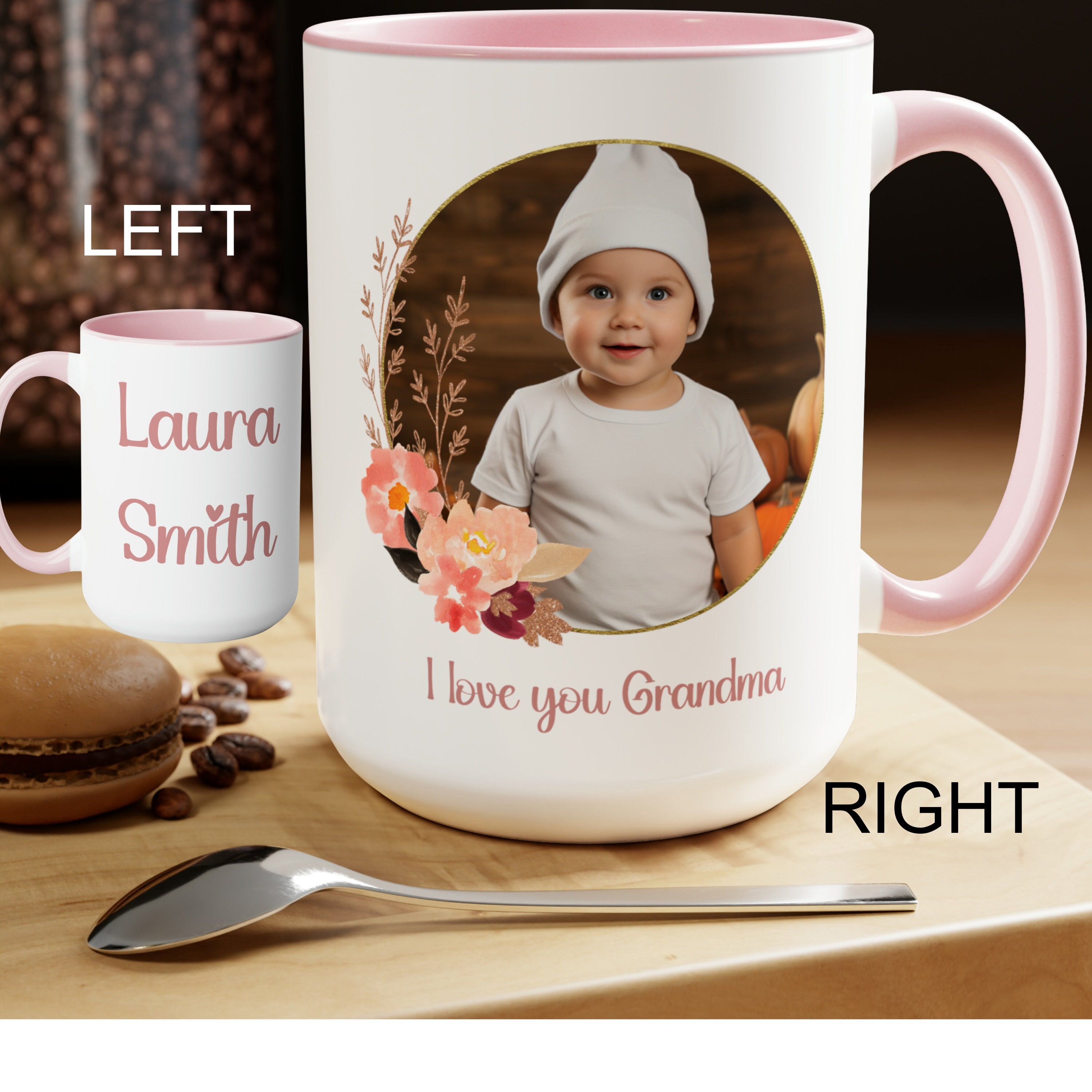 Personalized Face Mug, Personalized Photo Mug, Custom Grandma Mug With ...