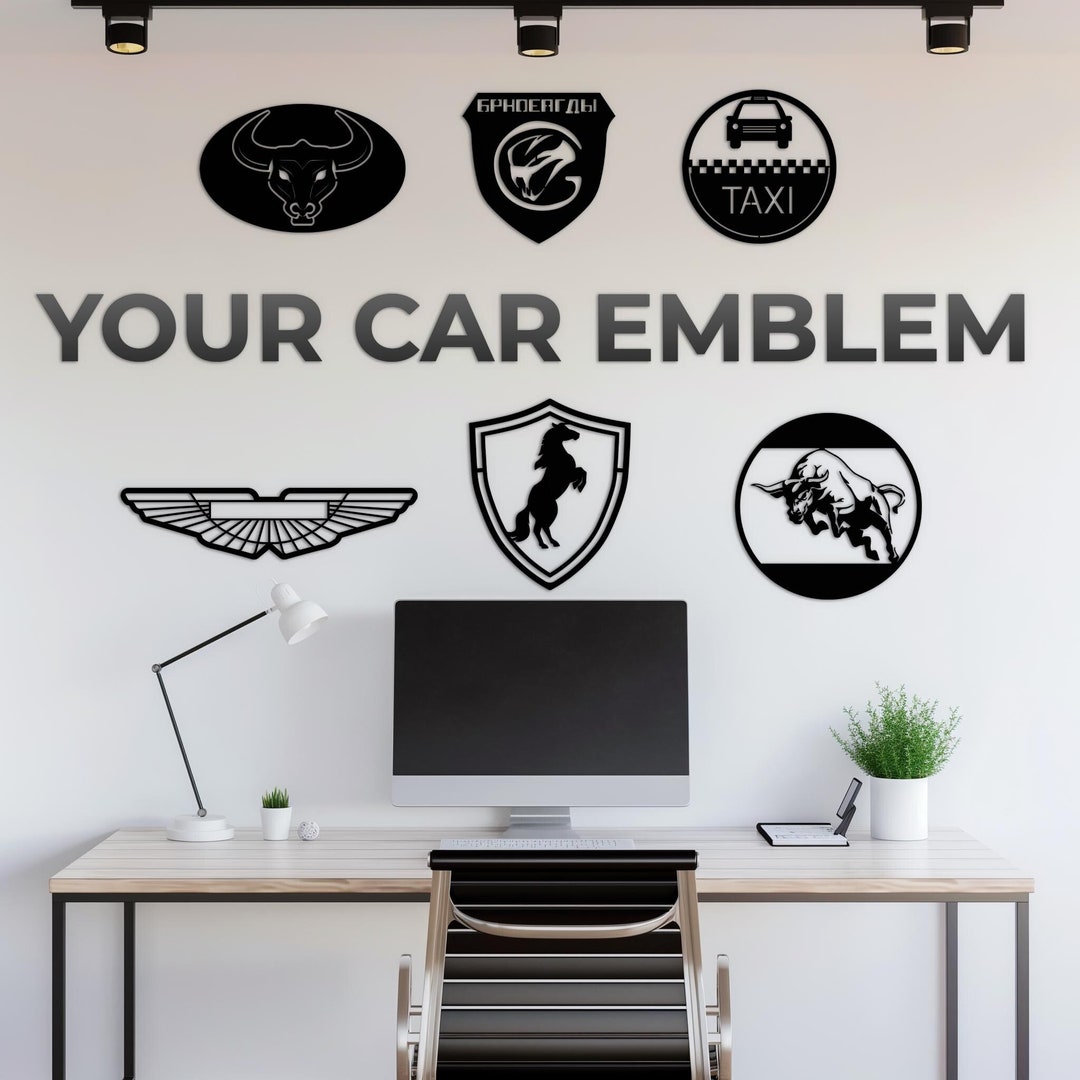 Custom Metal Car Emblem : Garage Wall Art, Metal Car Wall Decor - Etsy UK