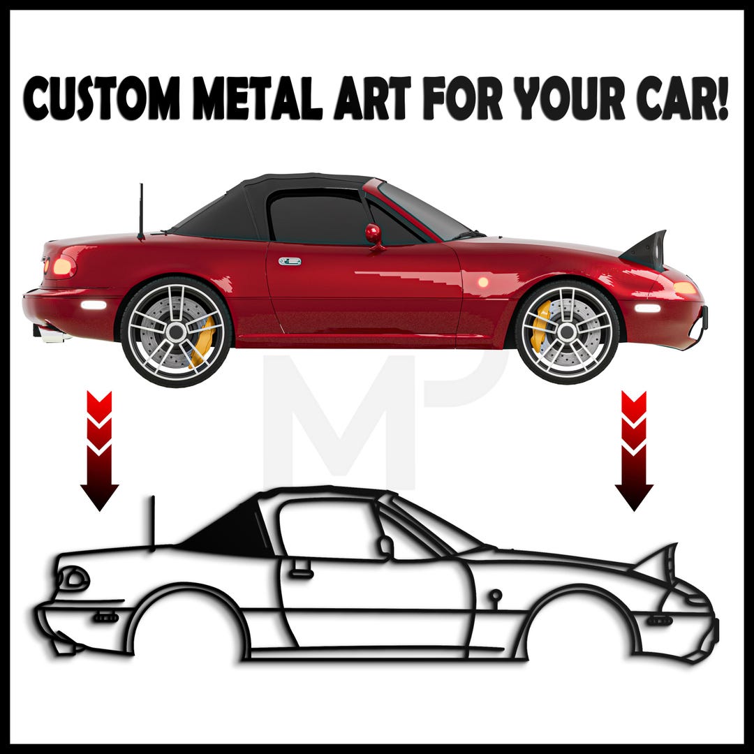 Custom Metal Car Silhouette, Metal Wall Art, Car Guy Gift, Garage Wall ...