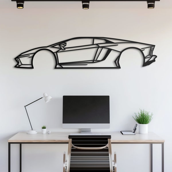 Metal Wall Art Car Silhouette - Etsy