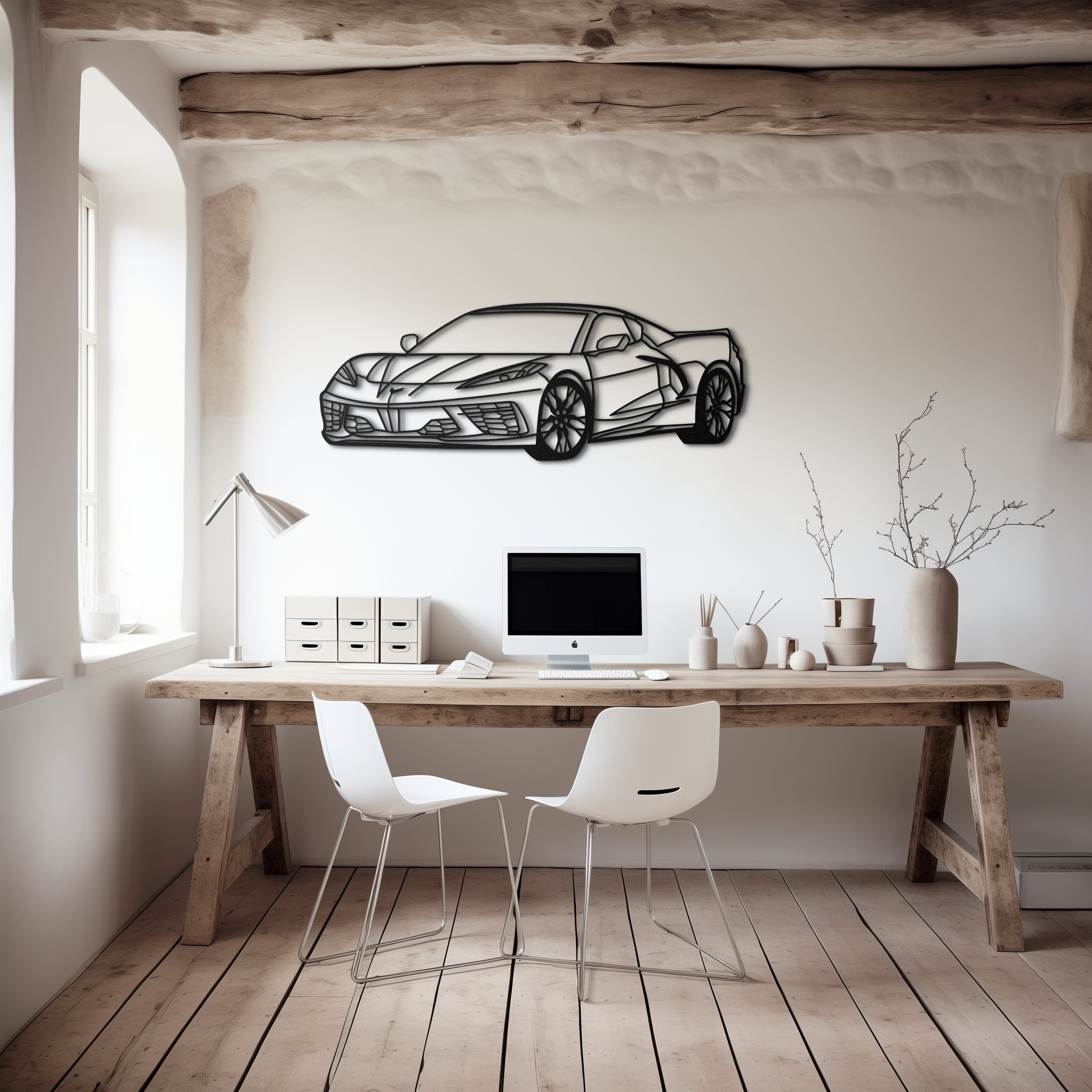 Metal Car Wall Art, Steel Car Decor, Car Enthusiast Gift, Metal Car ...