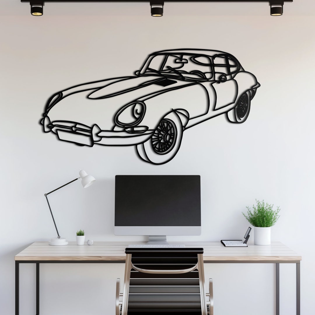 Metal Car Wall Art, Car Garage Decor, Car Enthusiast Gift, Metal Car ...