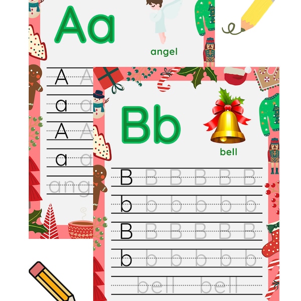 Printable Trace the Alphabet - Etsy