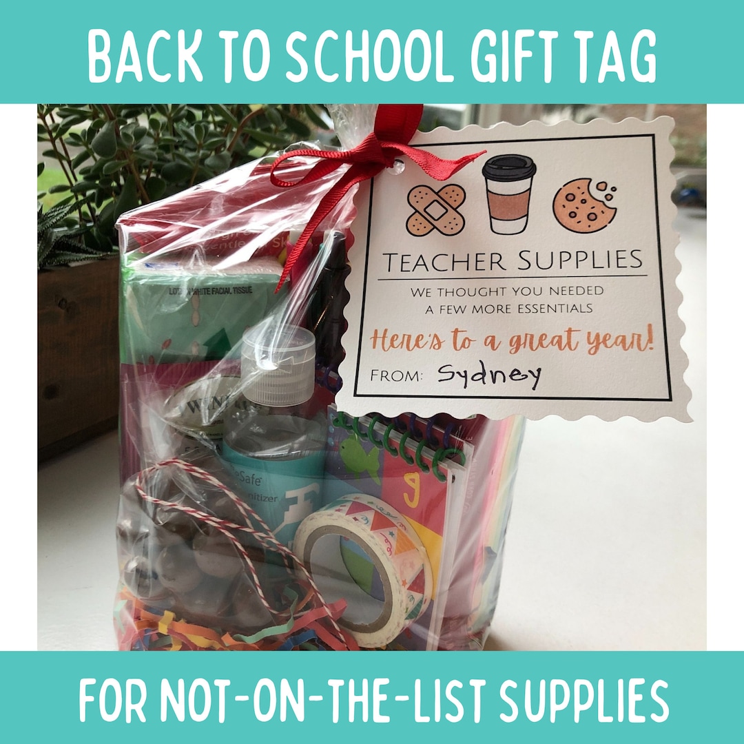 Back to School Teacher Gift Tag, First Day of School Printable, Teacher ...