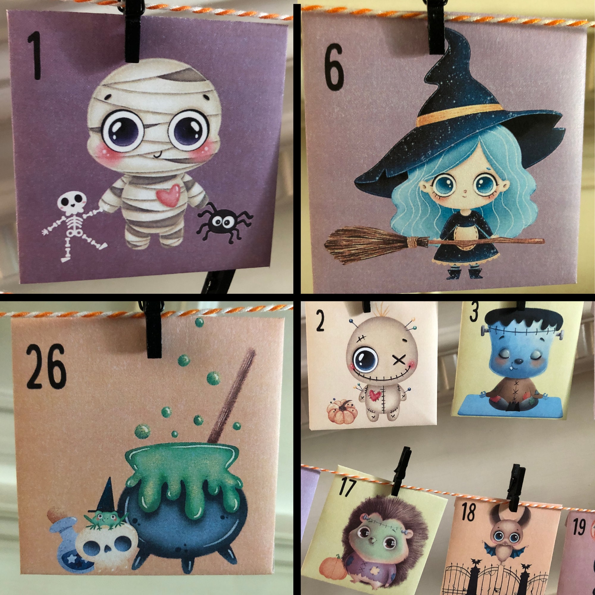 Cute Halloween Countdown Calendar, Halloween Advent Activity Envelopes ...