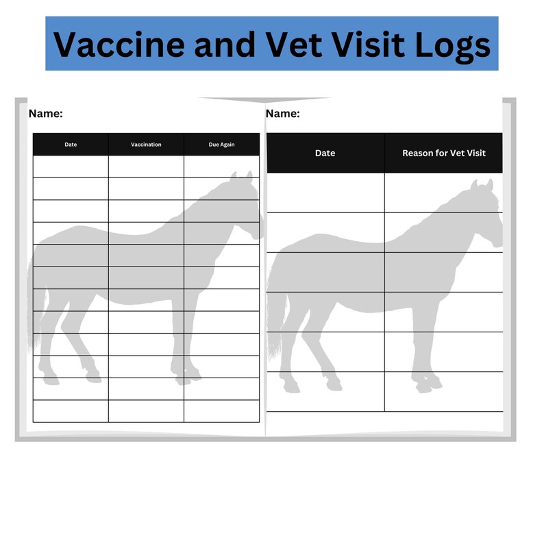 Printable Horse Care Planner - Etsy