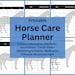Printable Horse Care Planner - Etsy