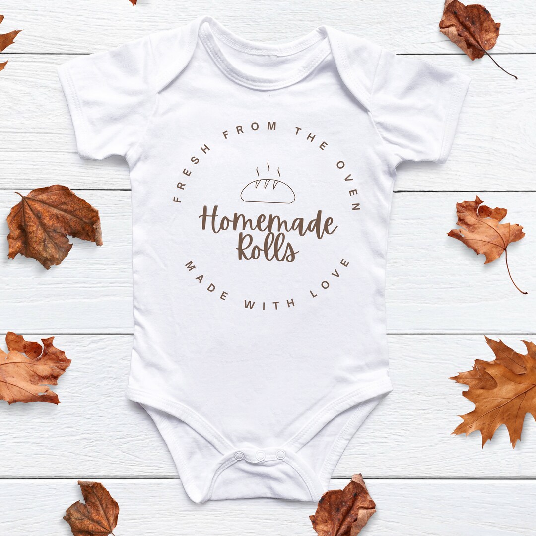 Homemade Rolls SVG for Thanksgiving Baby Bodysuit - Etsy