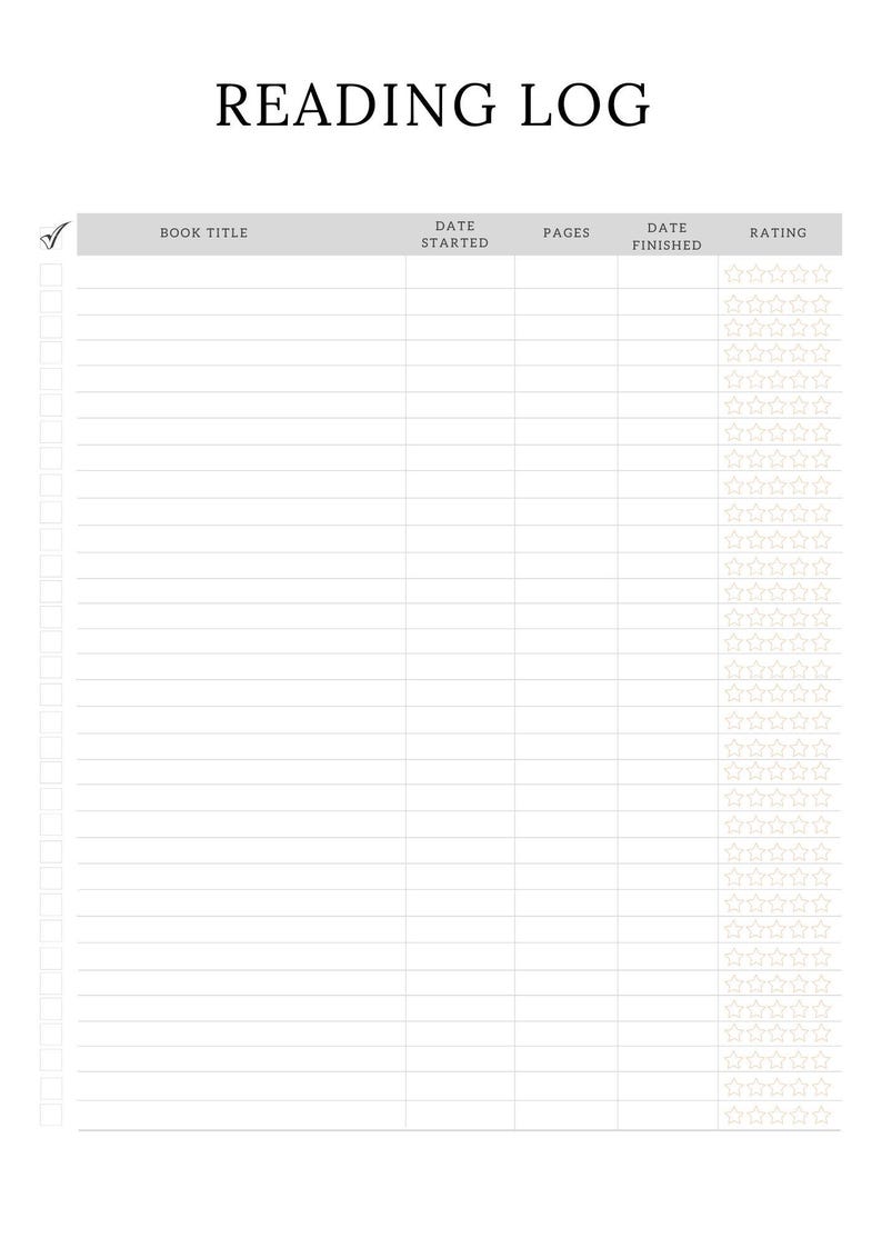 Digital Reading Journal , Book Review and Library Tracker. - Etsy