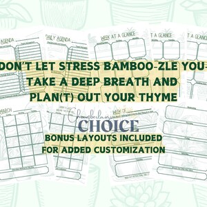 Houeplant-themed Printable Planner 8.5”x11” US Letter Size Nature ...