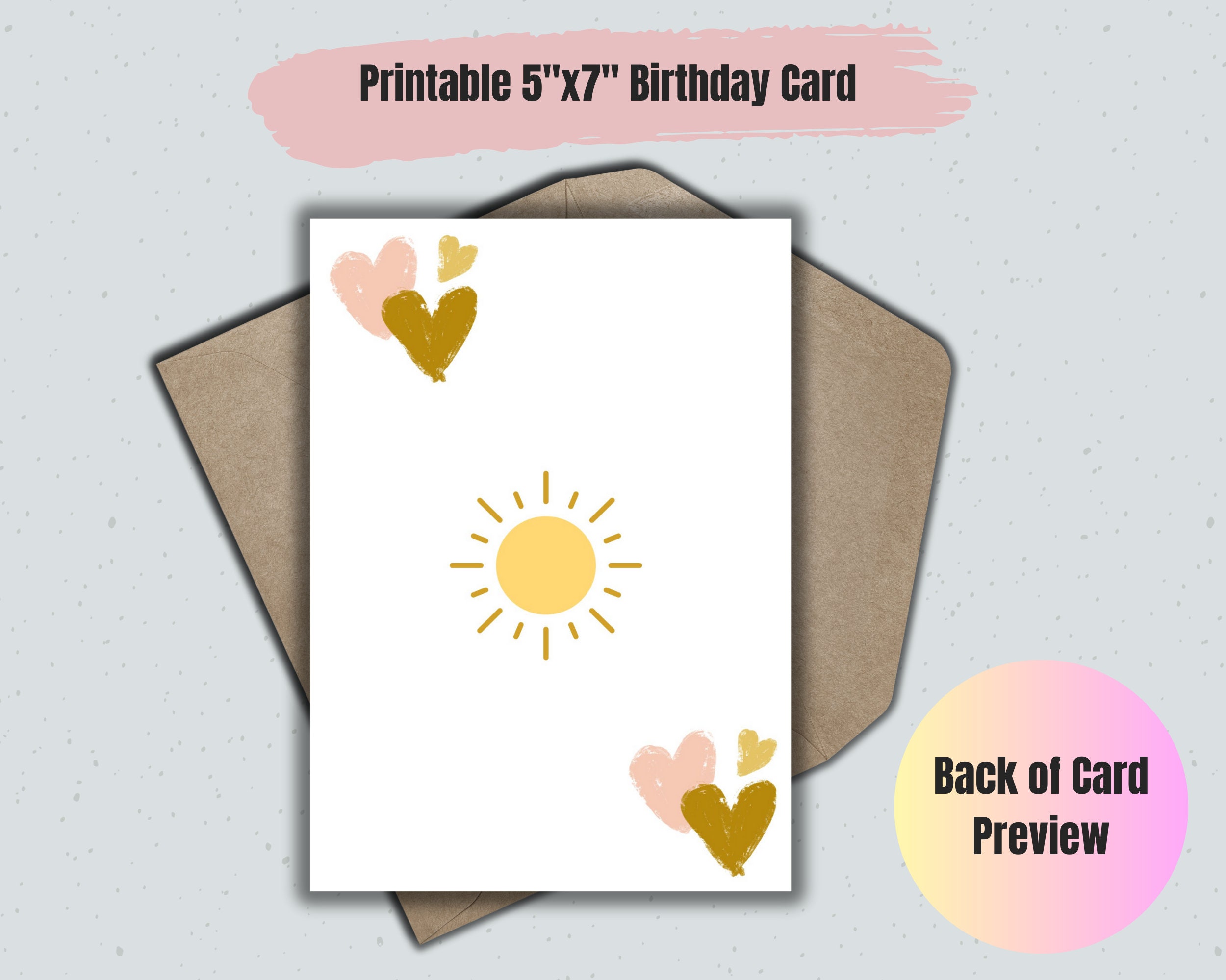 Happy Birthday Card Digital Download Printable PDF - Etsy