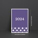 Purple Blooms: 2024 Monthly Calendar Instant Digital Download ...