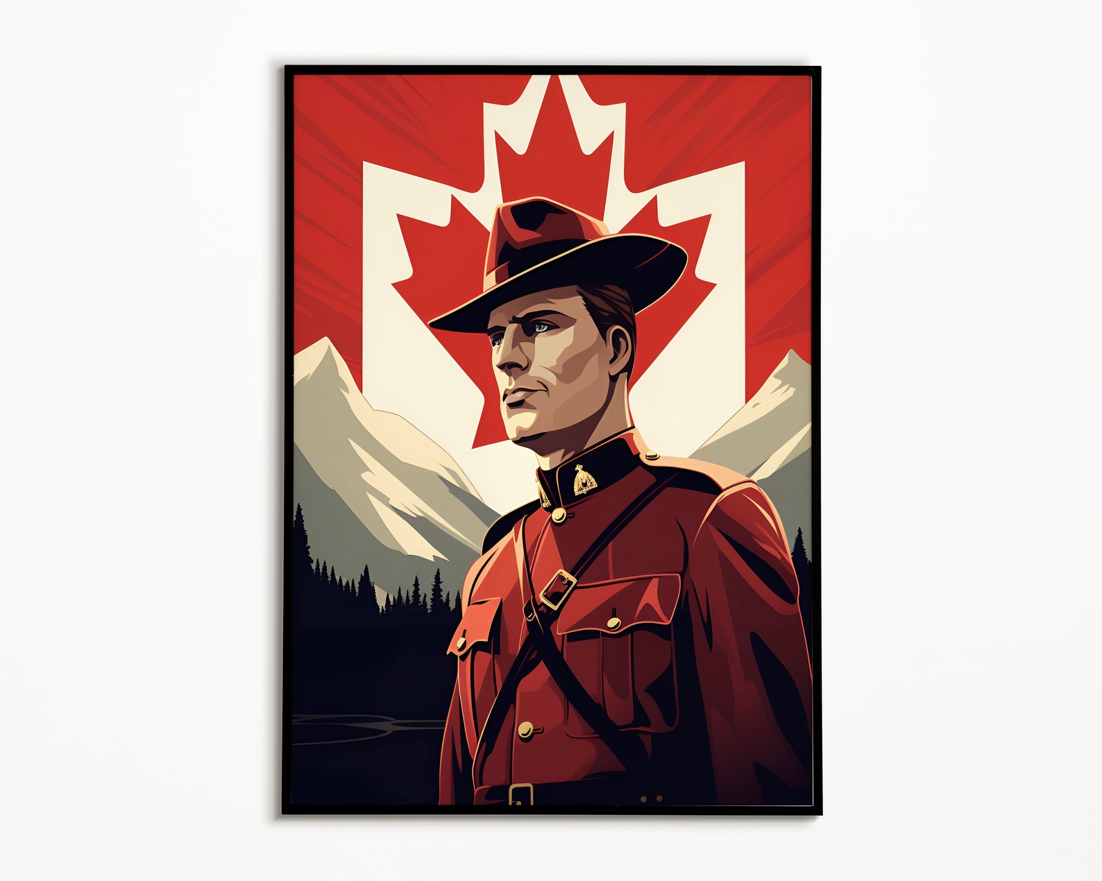 Canadian Mountie Digital Art | Anime | RCMP | Iconic Canadian Imagery ...