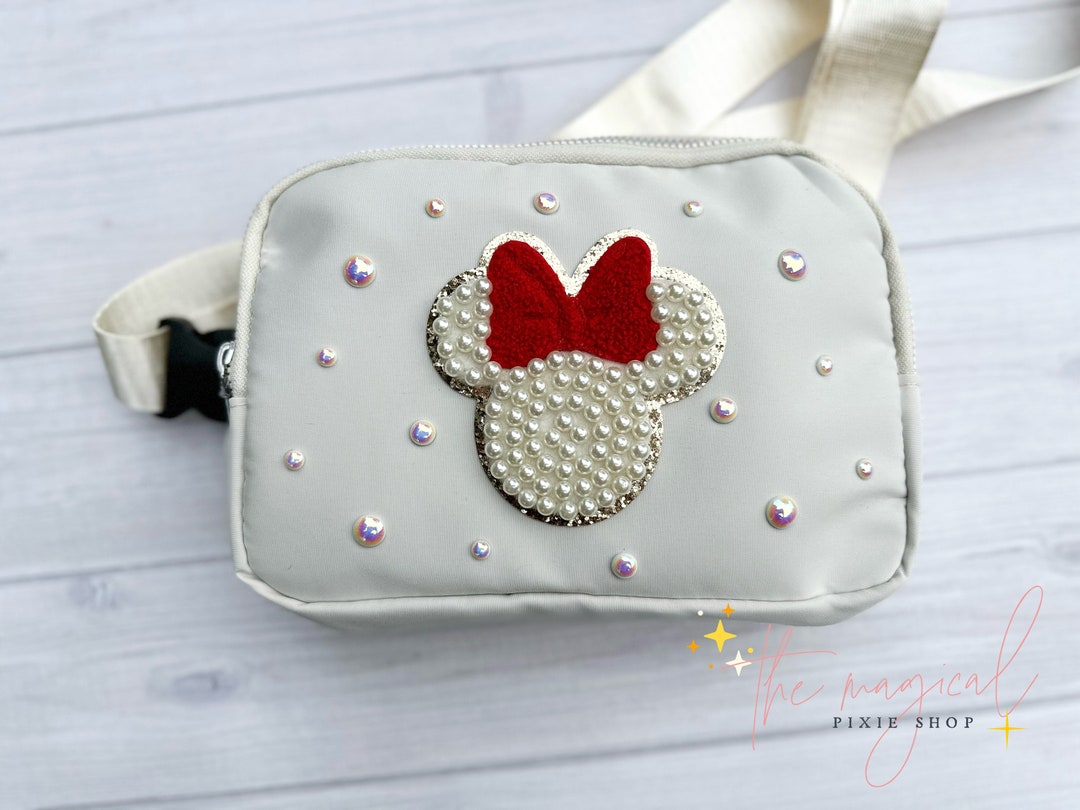 Mouse Ivory Crossbody Bag, Bridal Pearl Mouse Bag, Theme Park Fanny ...