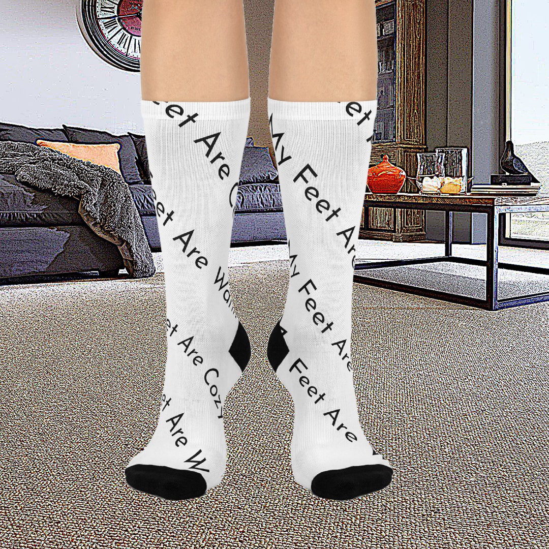 Cushioned Cozy White Affirmation Socks - Ideal Gift for Him or Her ...